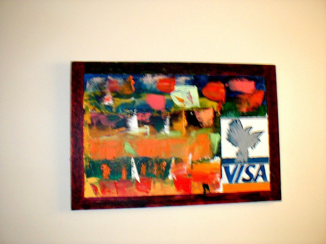 My Visa Credit Card Oil Painting on Canvas - Etsy
