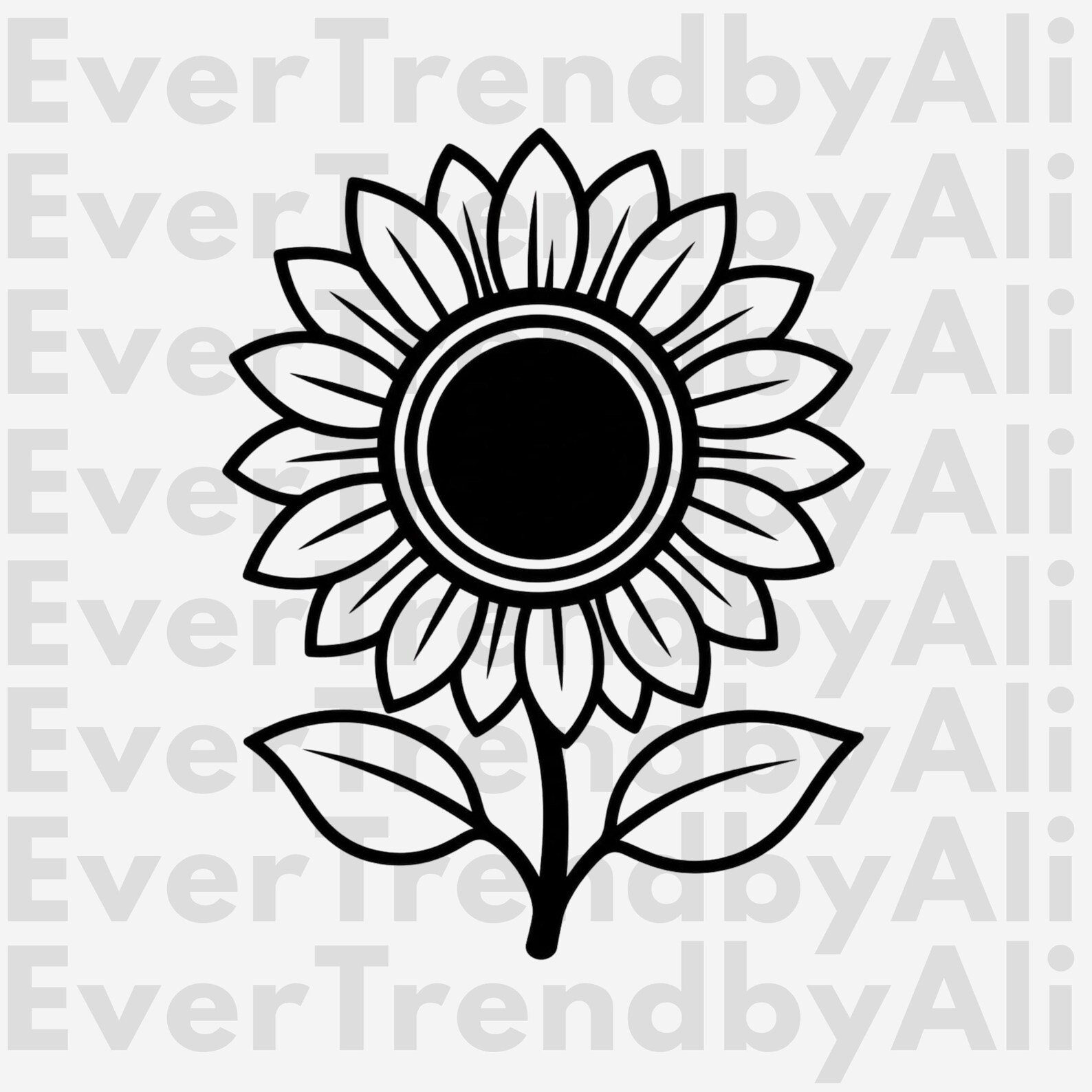 Sunflower SVG PNG, Botanical Floral Cut File, Sublimation Artwork ...