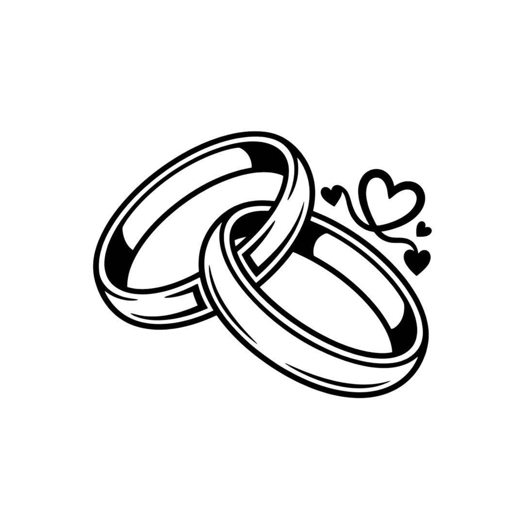 Wedding Rings SVG PNG, Romantic Love Symbol Cut File (digital Download ...