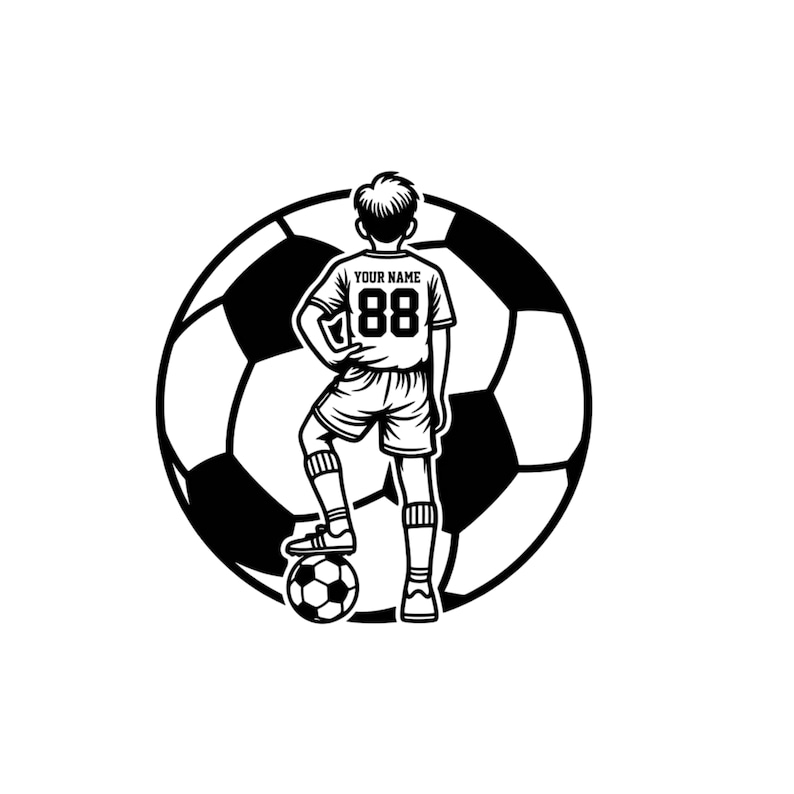 Soccer Player SVG PNG, Sports Athlete Artwork, Cricut Cut File (digital ...