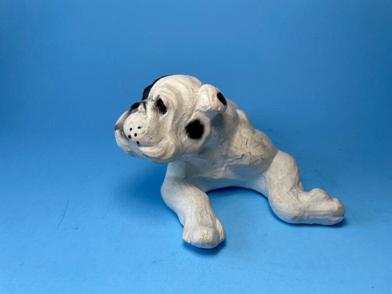 Vintage Chalkware Bulldog by Jan Allan 1940s - Etsy