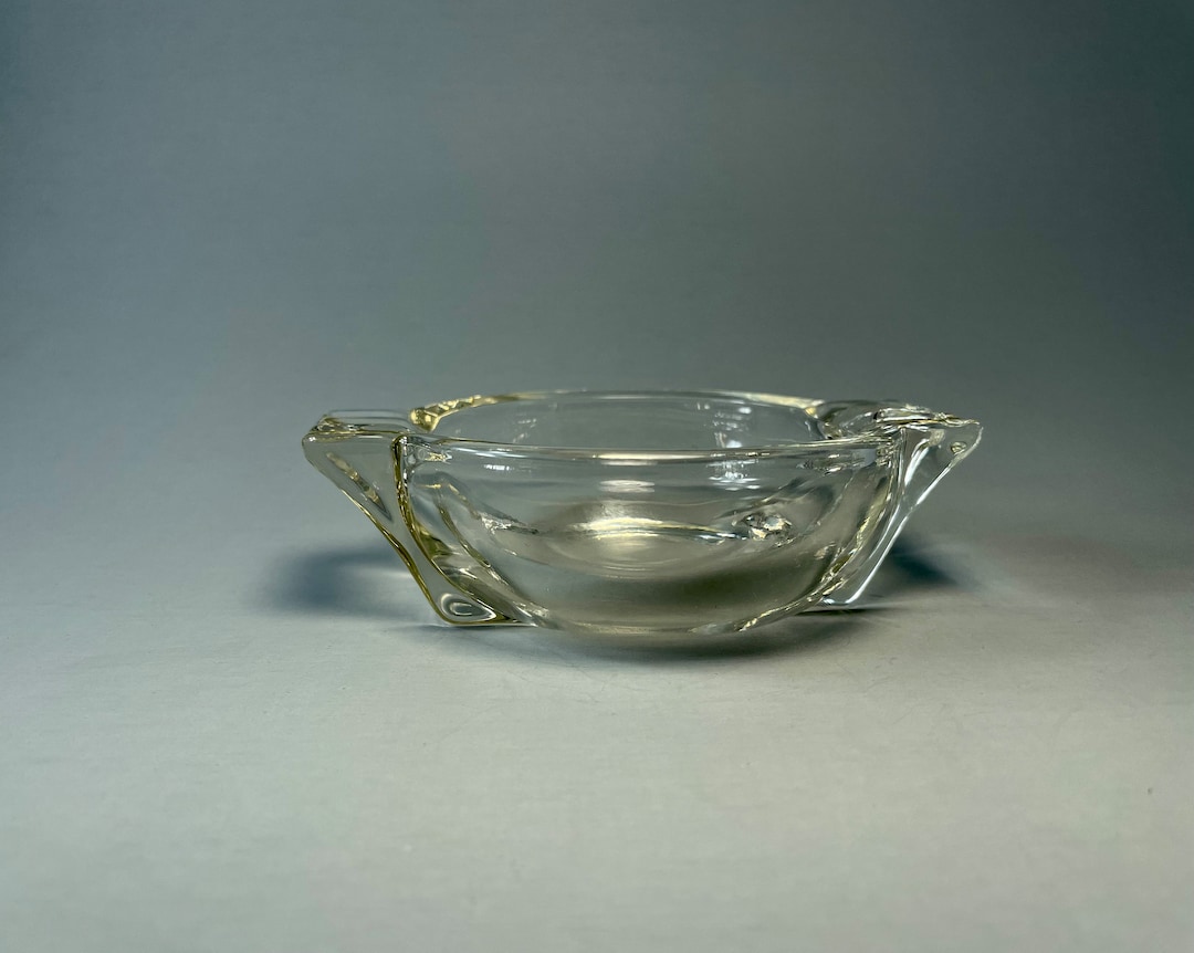 Vintage Art Deco Style Glass Ashtray - Etsy