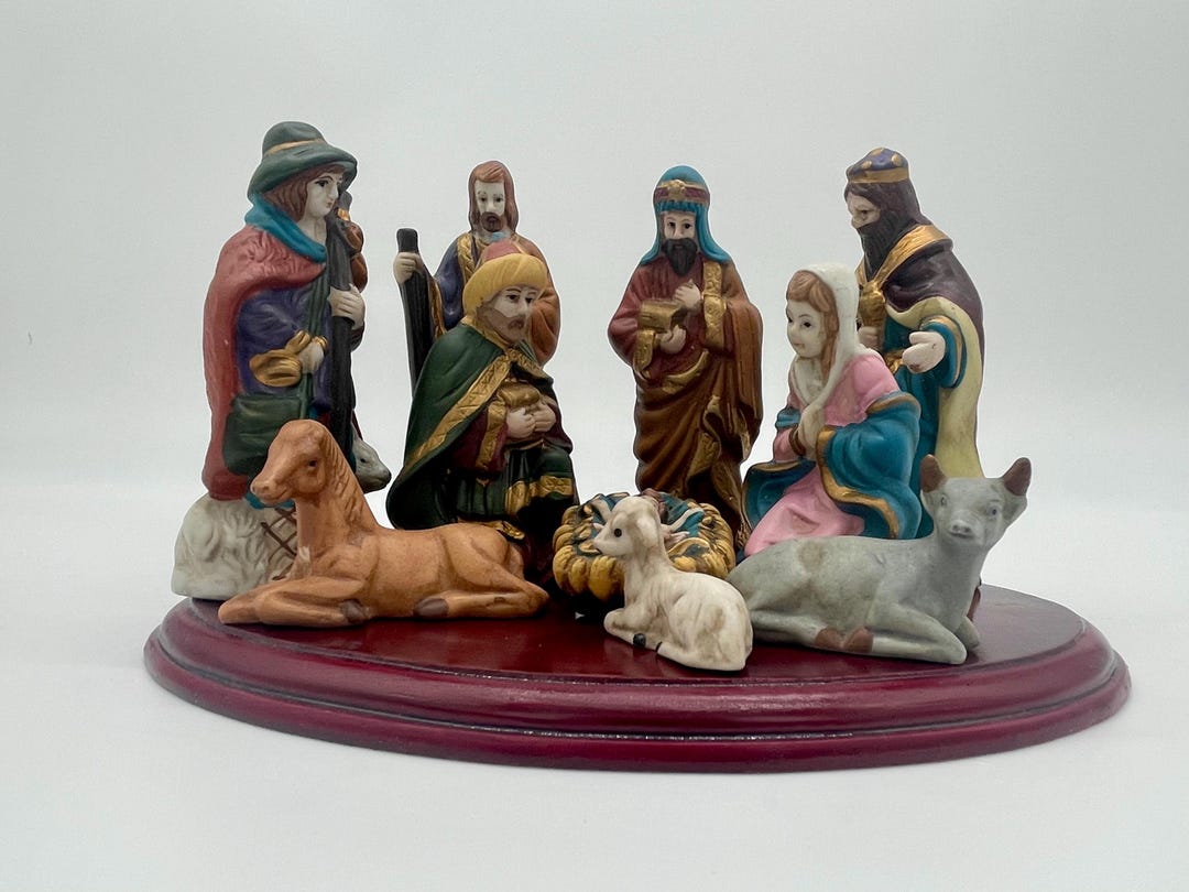 11 Piece Nativity Set by World Bazaars Crown Accents - Etsy