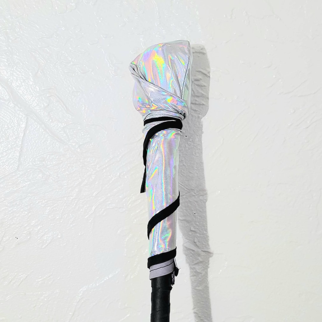 Rainbow Silver Holographic Wick Covers Fire Staff Wick Wraps Practice ...