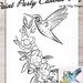 DIY Paint Party Hummingbird Canvas Board ONLY, Outline Canvas, Pre ...
