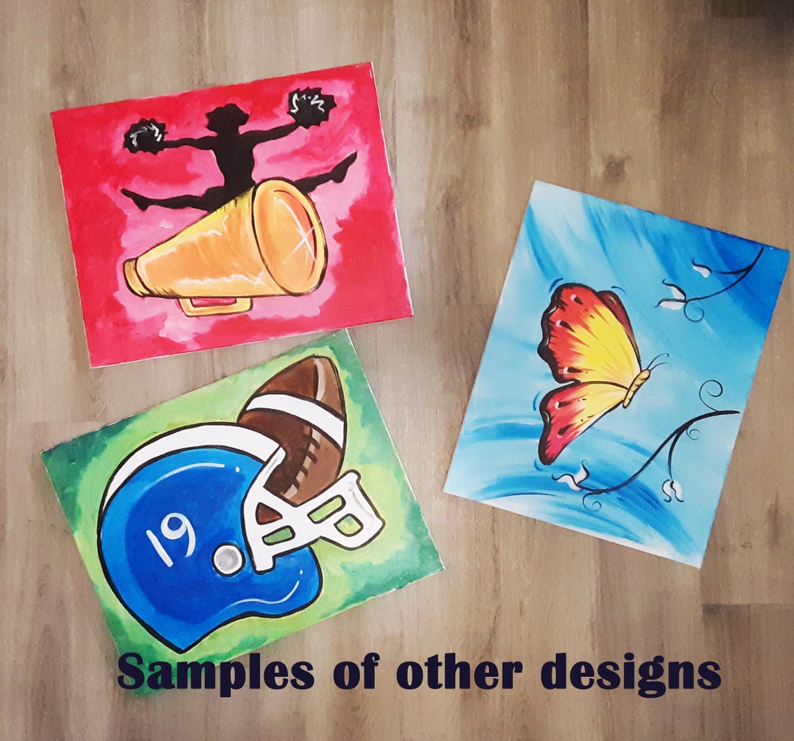 Football and Helmet Paint Party PACKAGE W/ VIDEO TUTORIAL - Etsy