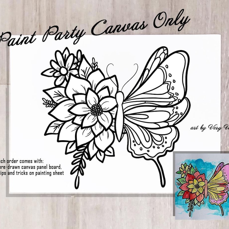 Pre Drawn Canvas - Etsy