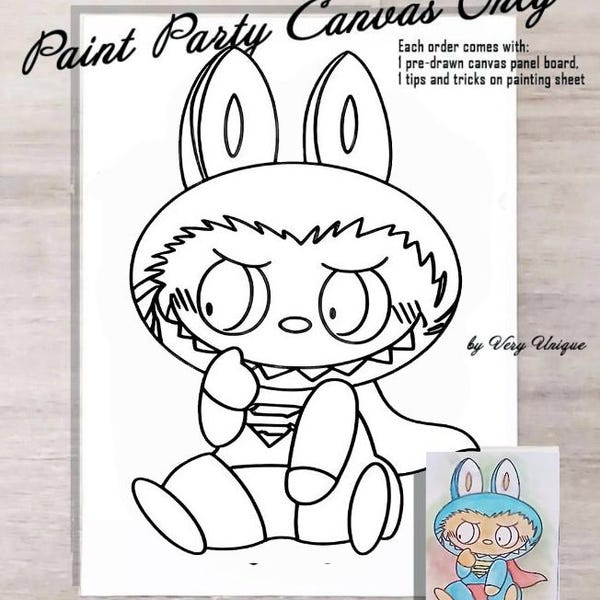Labubu Outline Svg - Etsy