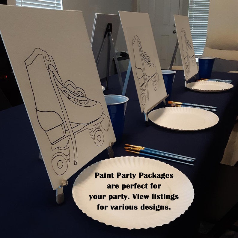 DIY Paint Party Hummingbird Canvas Board ONLY, Outline Canvas, Pre ...