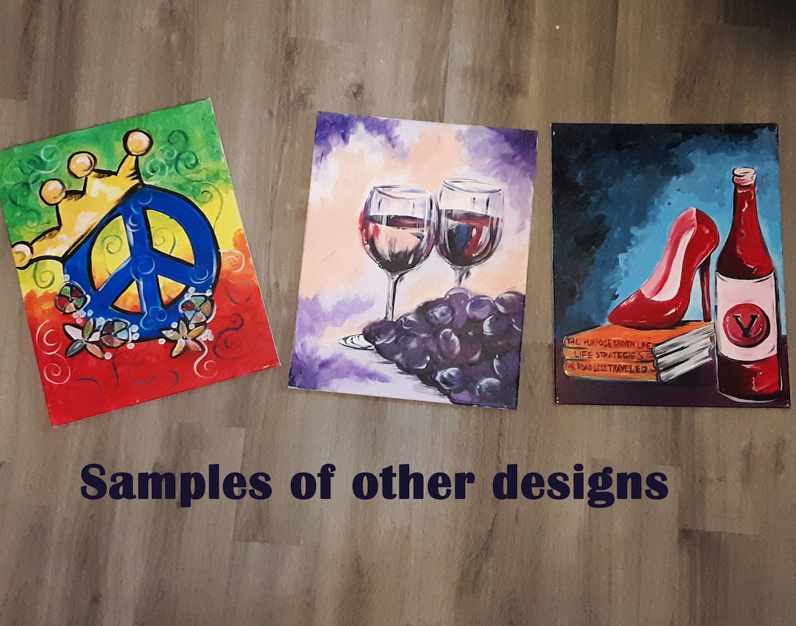 Red Bottom Shoes Paint Party PACKAGE Canvas Sip and Paint | Etsy