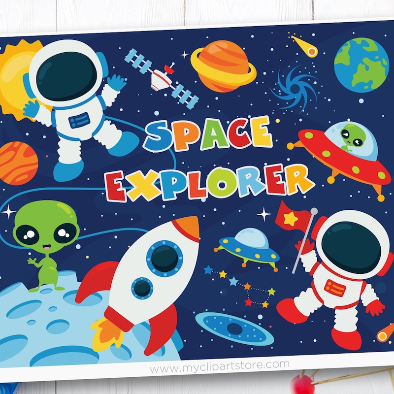 Outer Space Clipart - Etsy
