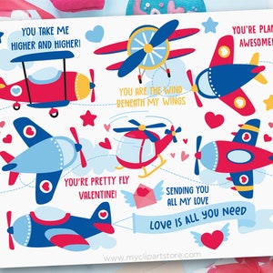 Valentine Airplane Clipart, You're Plane Awesome, Kids Valentine's, Boy ...