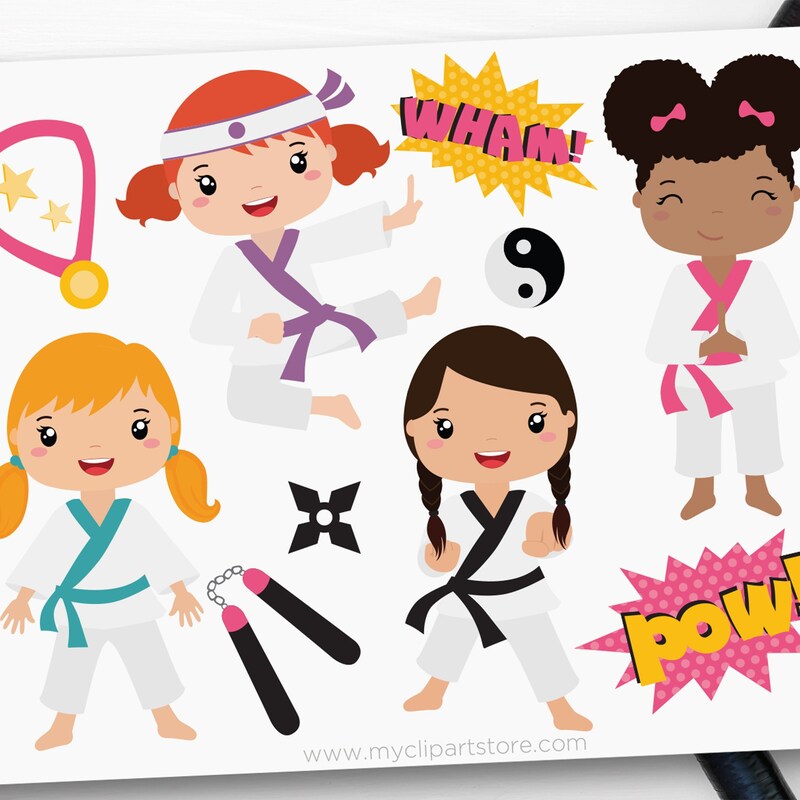 Martial Arts Clipart - Etsy