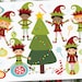 Christmas Clipart, Elves Clipart, Elf Svg, Santa's Workshop - Digital ...