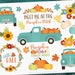 Blue Pumpkin Truck Clipart: Fall Truck SVG, PNG, EPS (digital Download ...