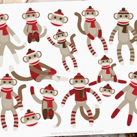 Super Hero Sock Monkey Clipart -personal and Limited Commercial- Super ...