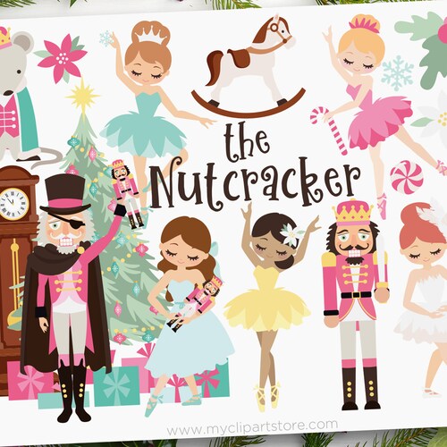 Scrapbooking Embellishments Nutcracker Clip Art Pink Nutcracker Sublimation Digital Download SVG ...