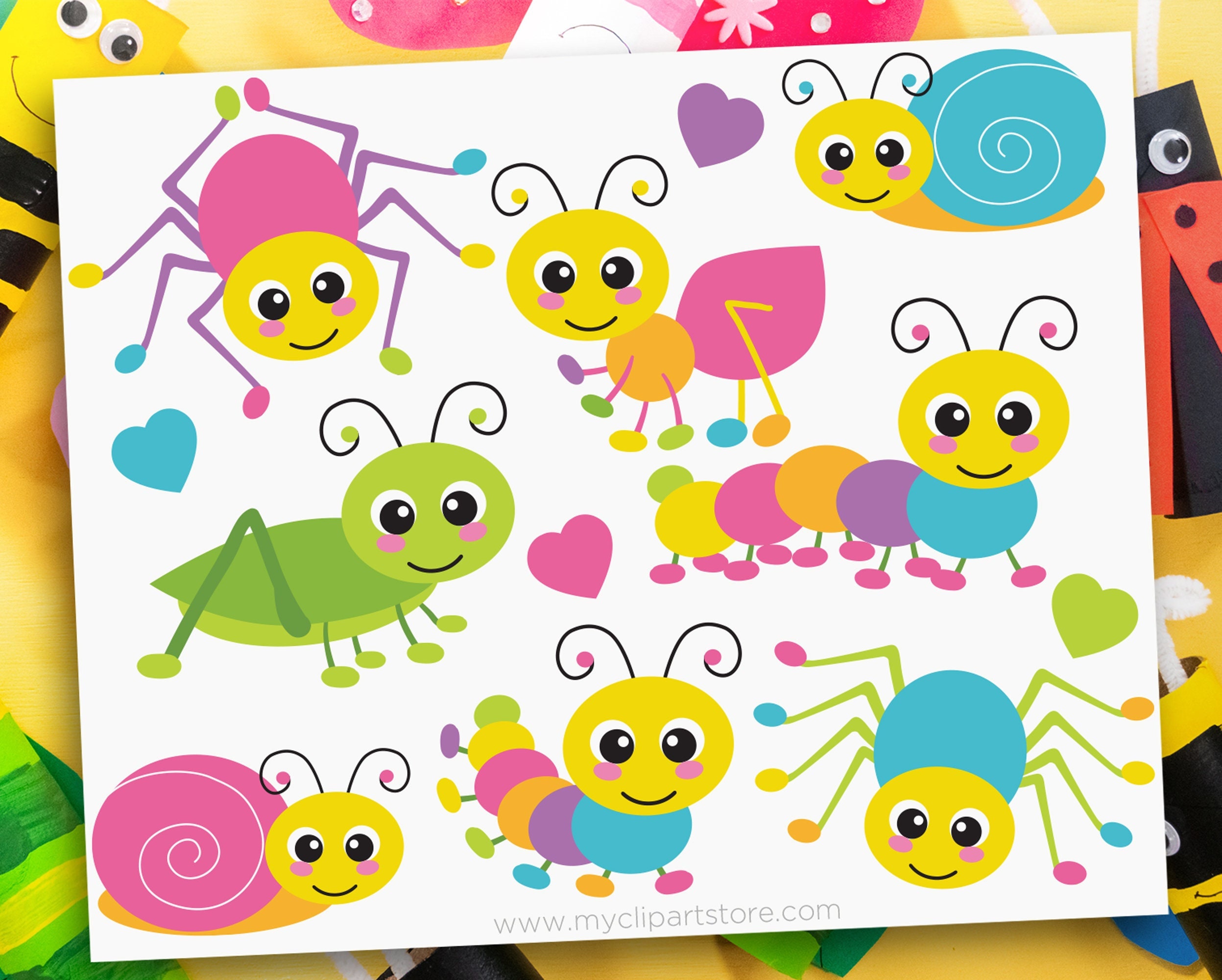 Bugs Clipart, Insect SVG, PNG, EPS (digital Download) - Etsy
