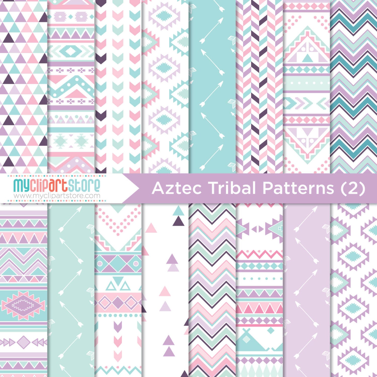 Digital Paper Tribal Girl American Indian Aztec Navajo - Etsy