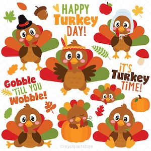 Thanksgiving Turkey Clipart: Cute Turkey Svg Thanksgiving, Turkey Day ...