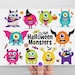 Halloween Monsters, Cute Monster Svg, Halloween Clipart, Baby Monster ...