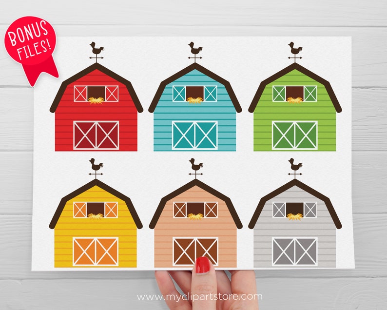 Cute Farm Clipart Farm Animals Barn Animals Farm Birthday - Etsy