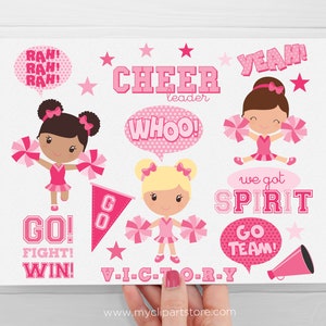 Little Cheerleader Svg, School Clipart, Cheer Team Clipart - Digital ...