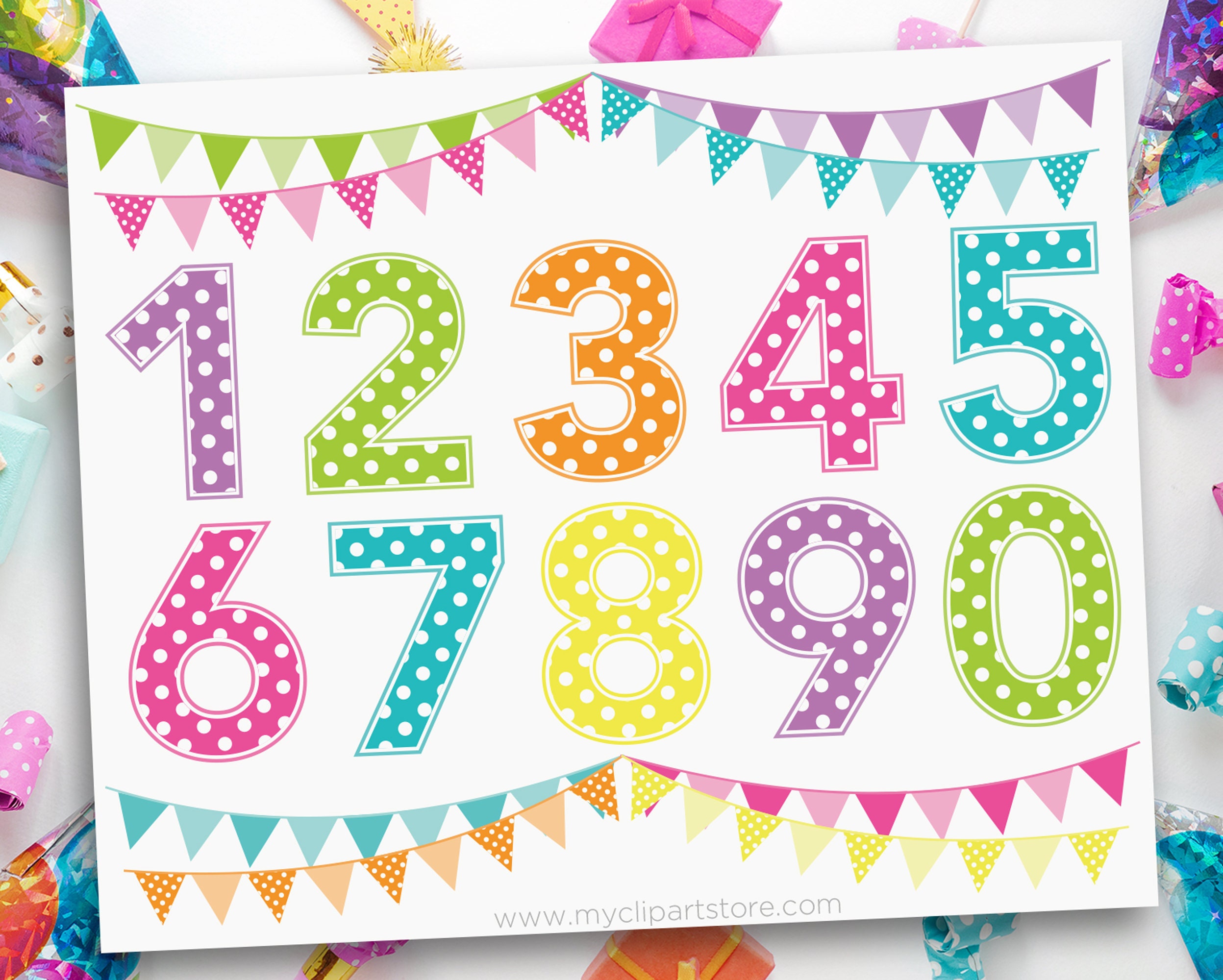 Polkadot Numbers, Candy Land, Polka Dots, Boy or Girl Birthday, Dotted ...
