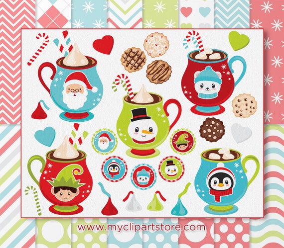 Christmas Hot Chocolate Mini Bundle Santa Snowman Elf | Etsy