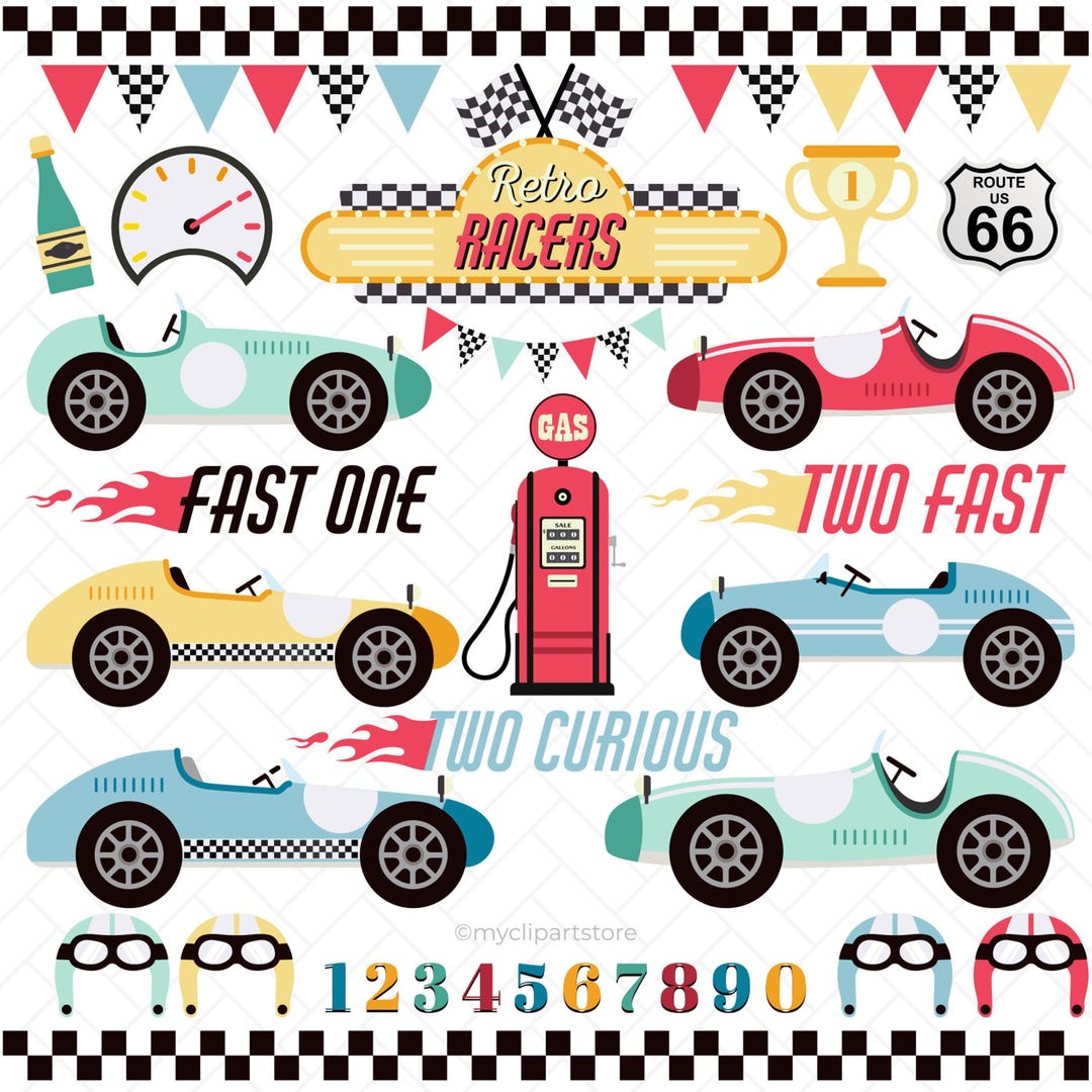 Vintage Race Car Clipart: Retro Sports Car PNG, Formula One, Racing Car ...
