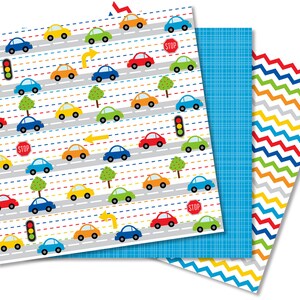 Trains, Planes & Cars Digital Paper: Scrapbook Pattern (JPG, PDF) - Etsy