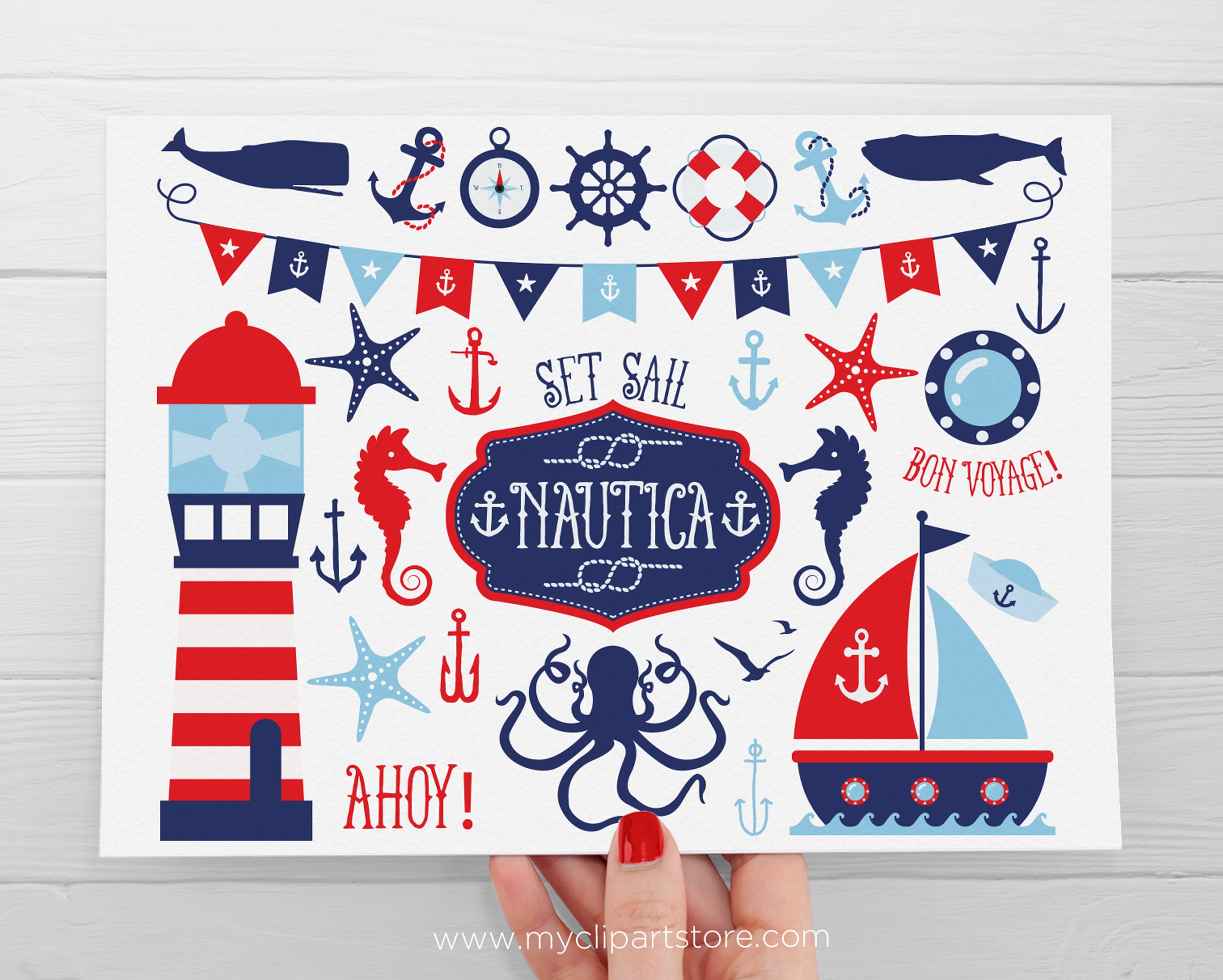 Nautical Clipart boy Summer Clipart Beach Clipart Sail | Etsy