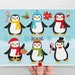 Wintery Penguins Clipart, Christmas Ornaments, Santa, Snowflakes ...