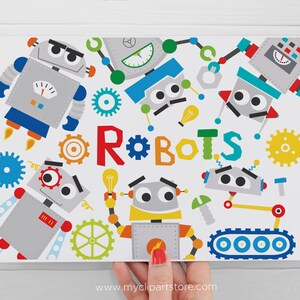 Robot Svg, Cute Robots Clipart, Robotics Clip Art, Stem Clipart, Robot ...