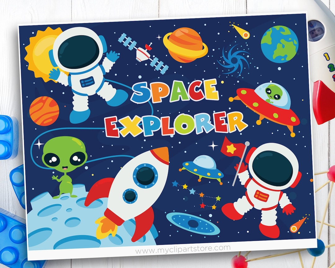 Outer Space Clipart, Astronaut Clipart, Space Ship Clip Art, Alien Clip ...