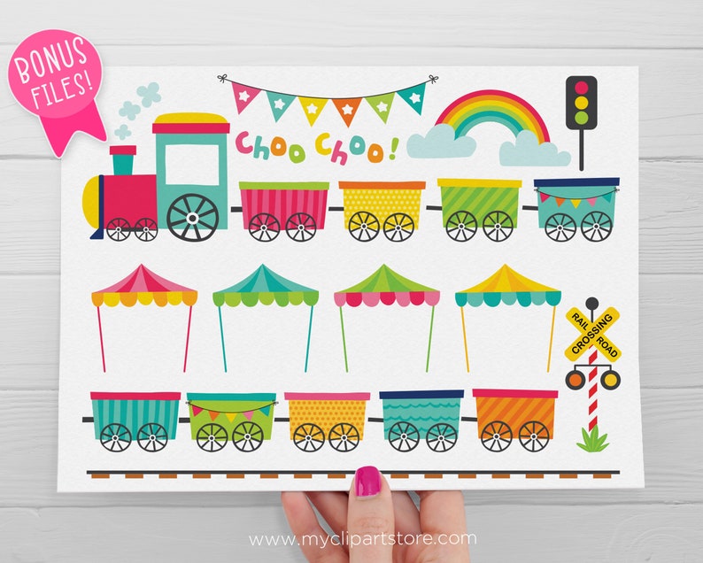Animal Train Clipart Zoo Train Birthday Baby Safari Jungle - Etsy