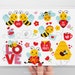Valentine Clipart Honey Bees Svg Valentine Animals Clip Art - Etsy