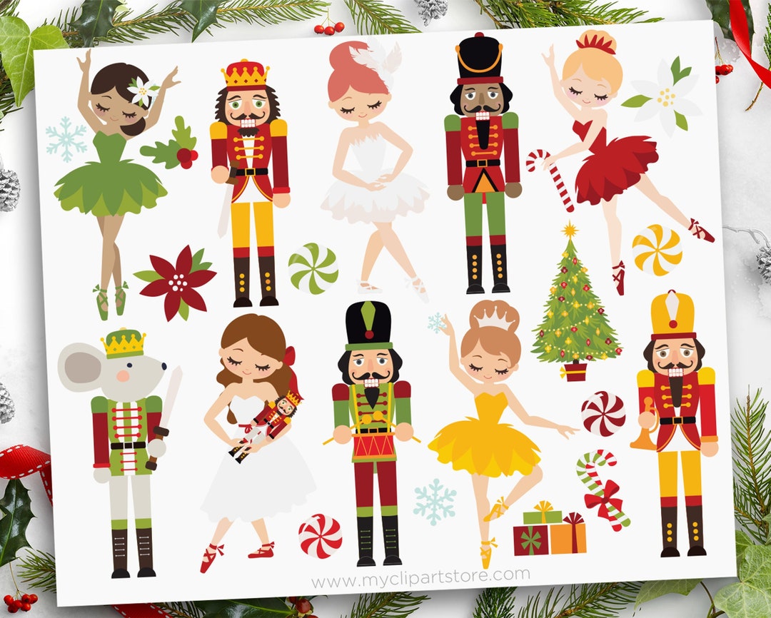Nutcracker Ballet Clipart, Nutcracker Svg, Mouse King, Ballerinas ...