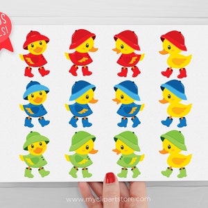 Rainy Day Duck Clipart, Rubber Ducky, Umbrella, Rainbow, Weather, April ...