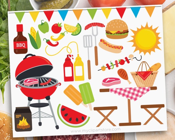 Summer BBQ Clipart, Backyard Barbecue SVG, Father's Day, King of the ...