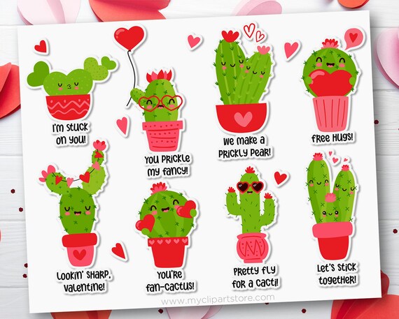 Valentine Cactus Cactus Valentine's Day Cards Boomf