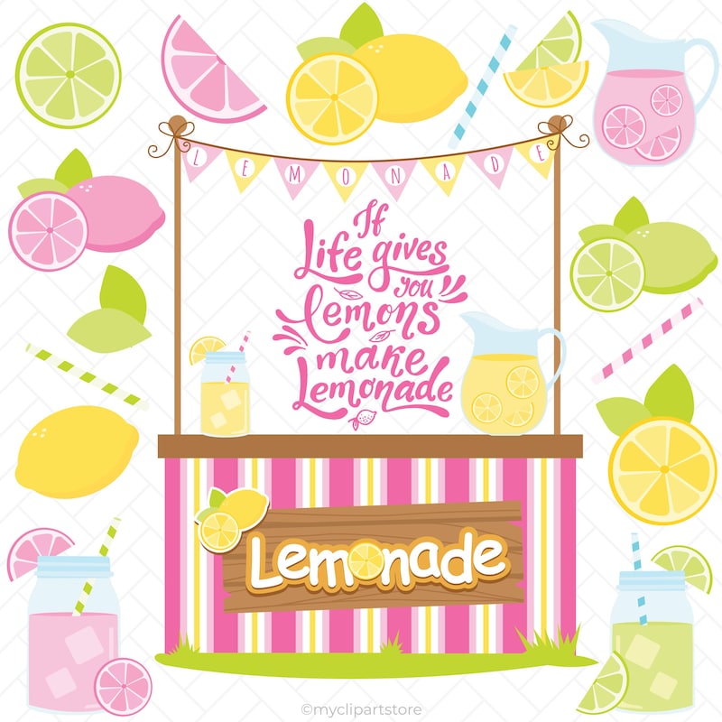 Lemonade Stand Clipart - Etsy