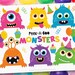 Peek-a-boo Monster Clipart, Cute Monster Svg, Peeking, Monster Mash ...