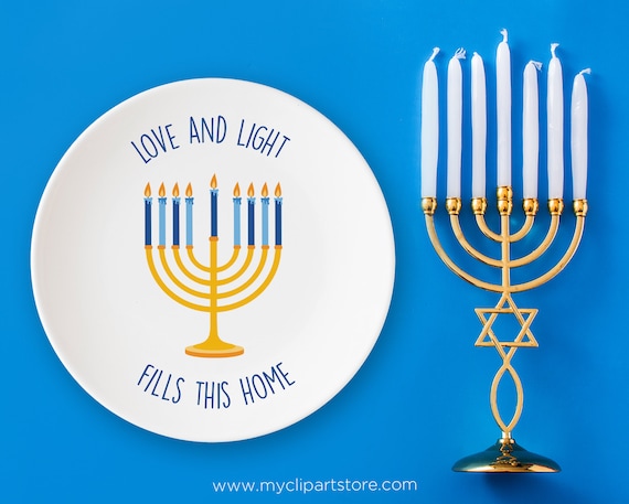 Blue Menorah Clipart