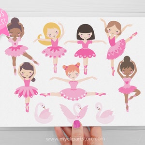 Cute Ballerinas Clipart, Ballerinas and Swans, Ballet Shoes, Tutu ...