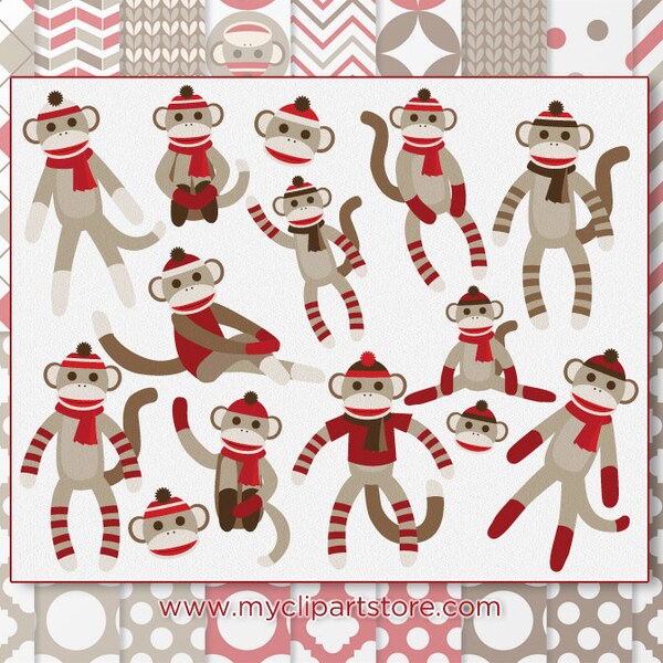 Sock Monkey Art - Etsy