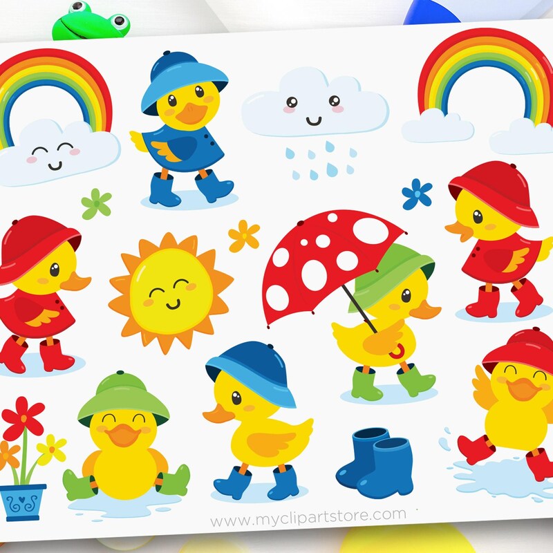 April Shower Clipart - Etsy