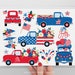 4th of July Trucks Clipart, Independence Day, Pickup Truck Svg ...