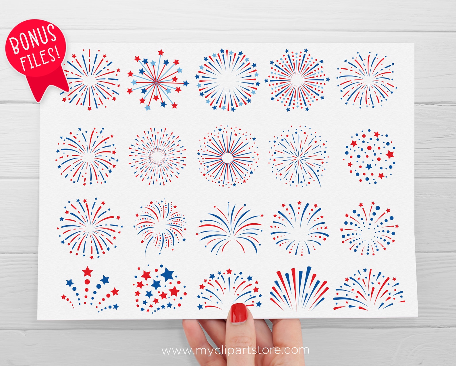 4th of July Fireworks Clipart, Fireworks SVG, Independence Day ...