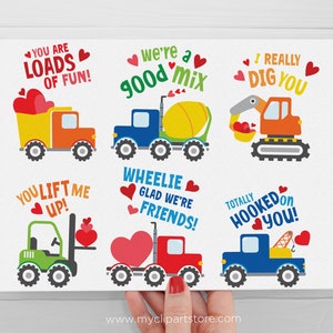 Valentine's Day Construction Clipart, Vehicles, Transportation, Digger ...